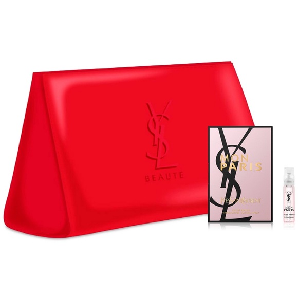 Yves Saint Laurent | Bags | New Red Ysl Beaute Patent Cosmetic Makeup ...